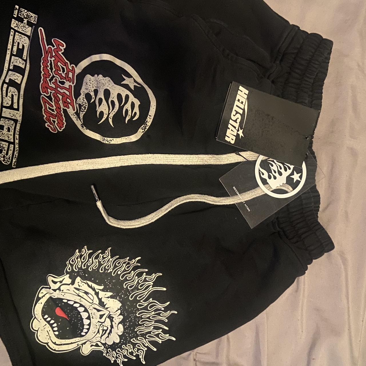 small hellstar “is this what heaven sounds like” shorts - Depop