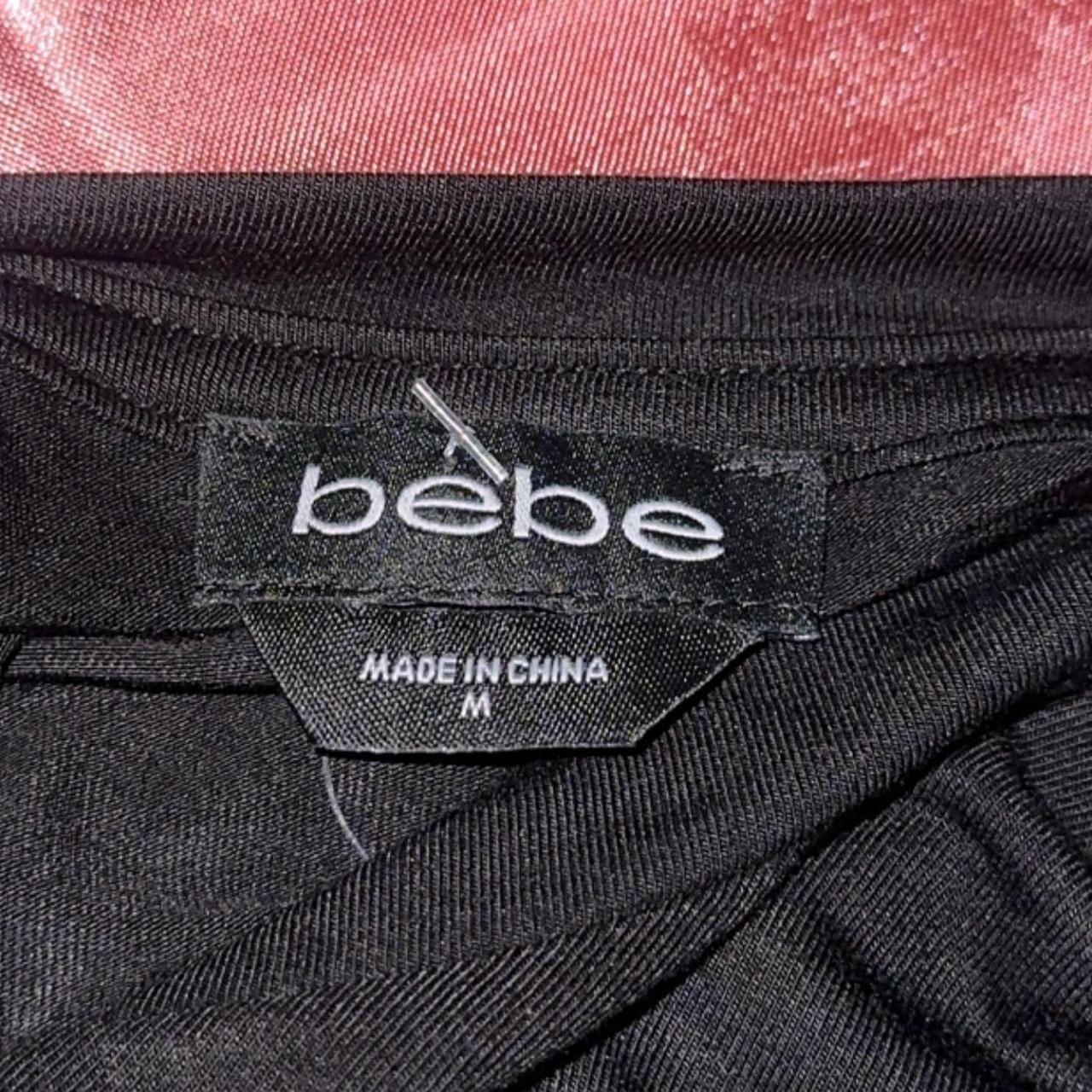 Bebe shirt womens size M fitted black BRAND NEW WITH... - Depop