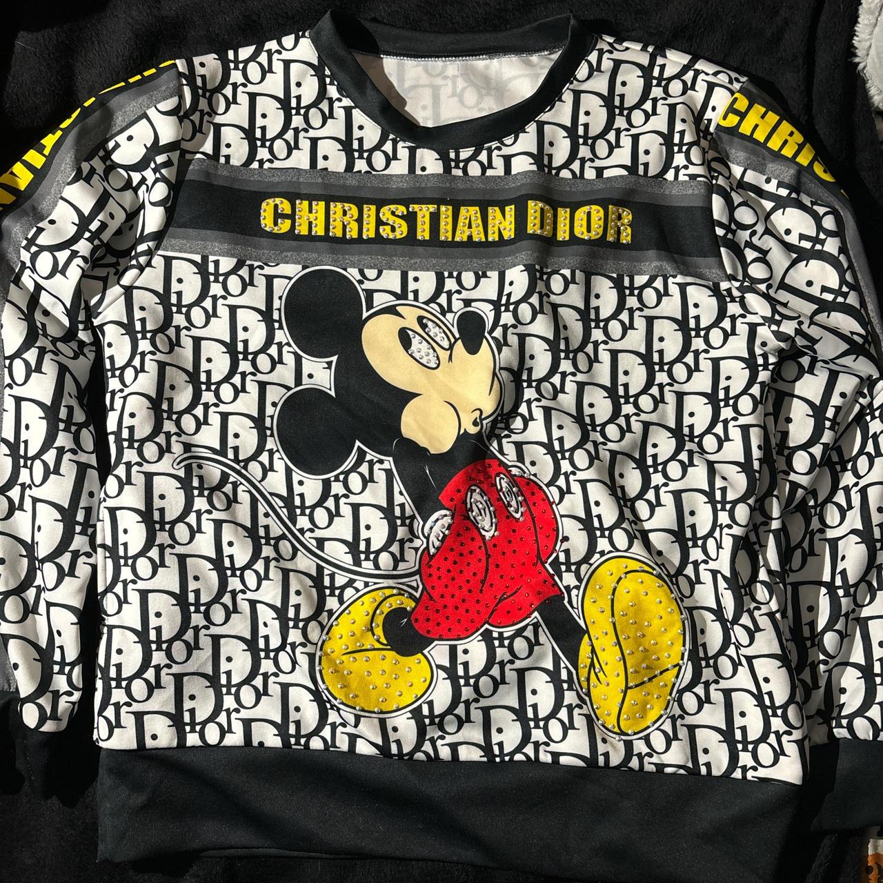 mikey mouse christian dior long sleeve - Depop
