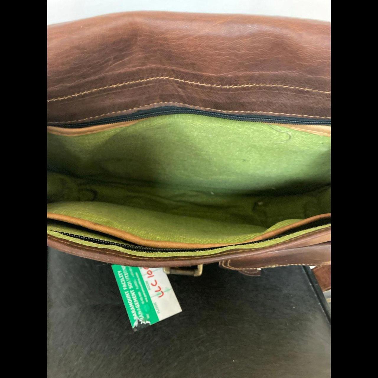 Rustic brown all leather purse pocket book bag . Two... - Depop