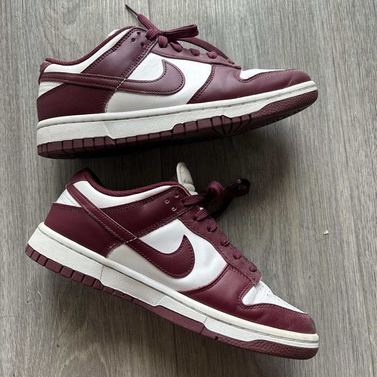Burgundy Nike dunks - Depop