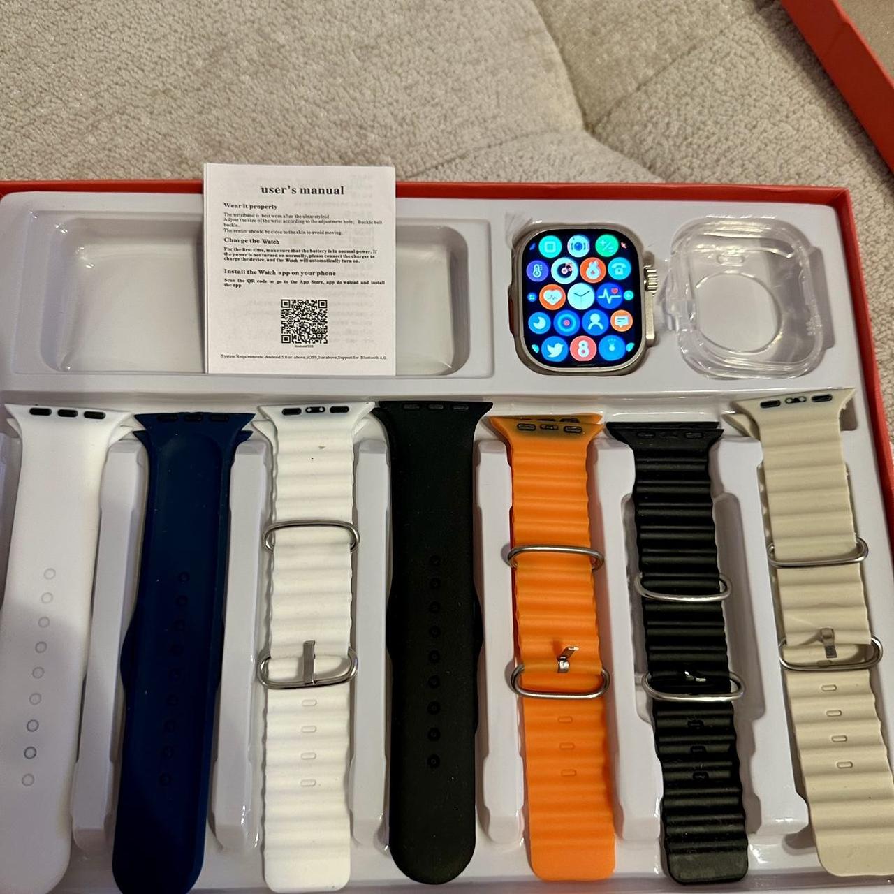 Smart watch + 7 straps + cover Brand new. #apple... - Depop