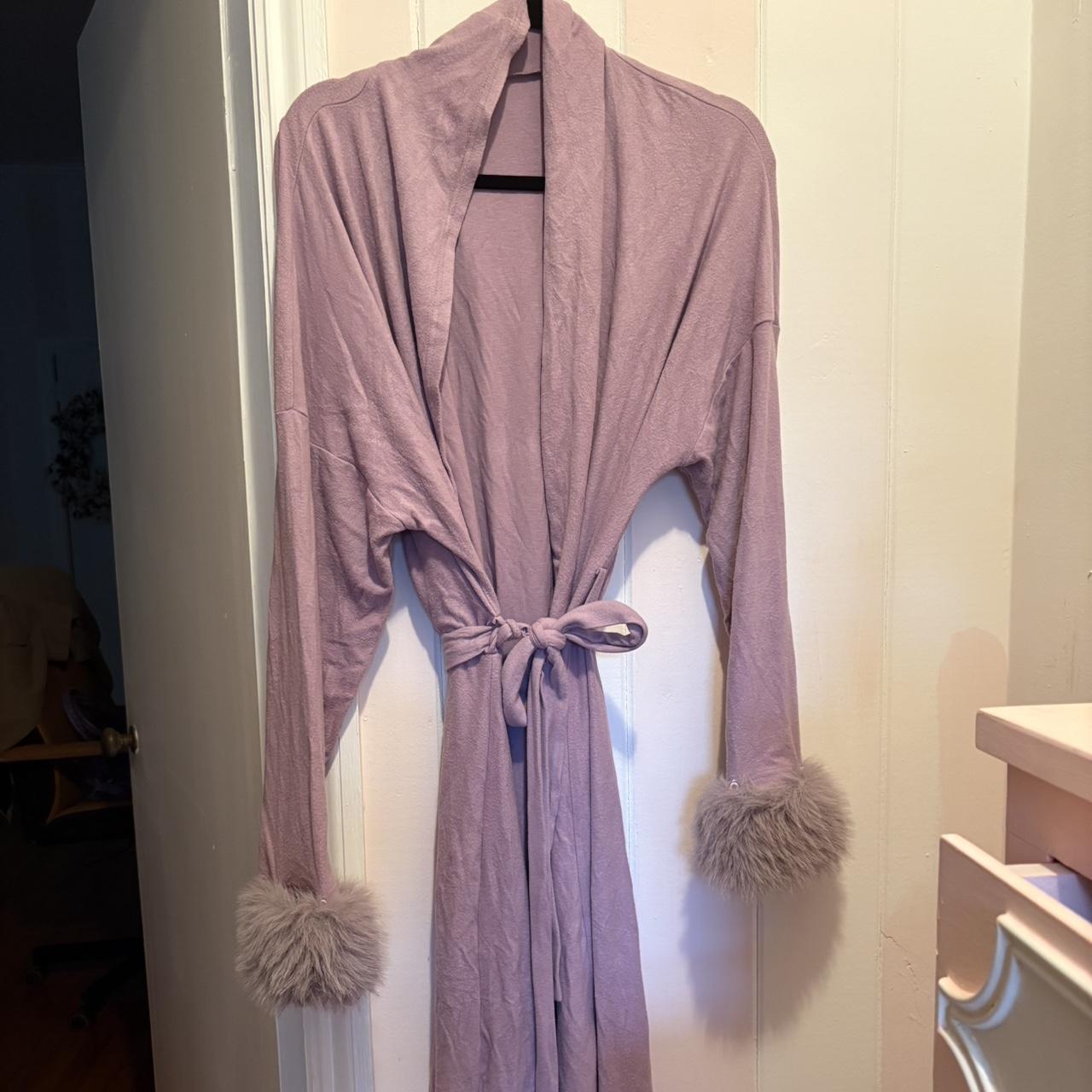 Lavender purple Lounge robe Skim material stretchy... - Depop