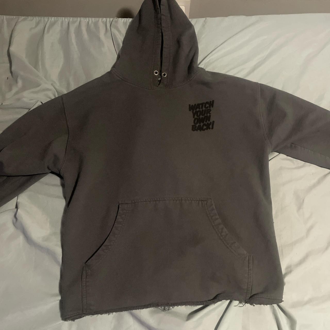 Watch your own back cropped hoodie - Depop