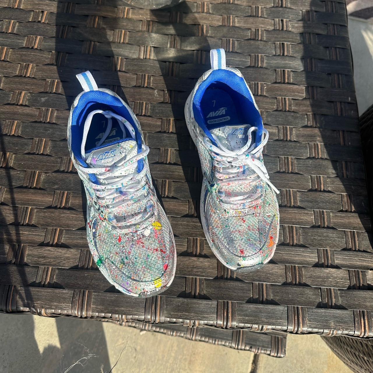 🎨 Custom Paint Splatter Shoes – All Sizes Available!... | Depop