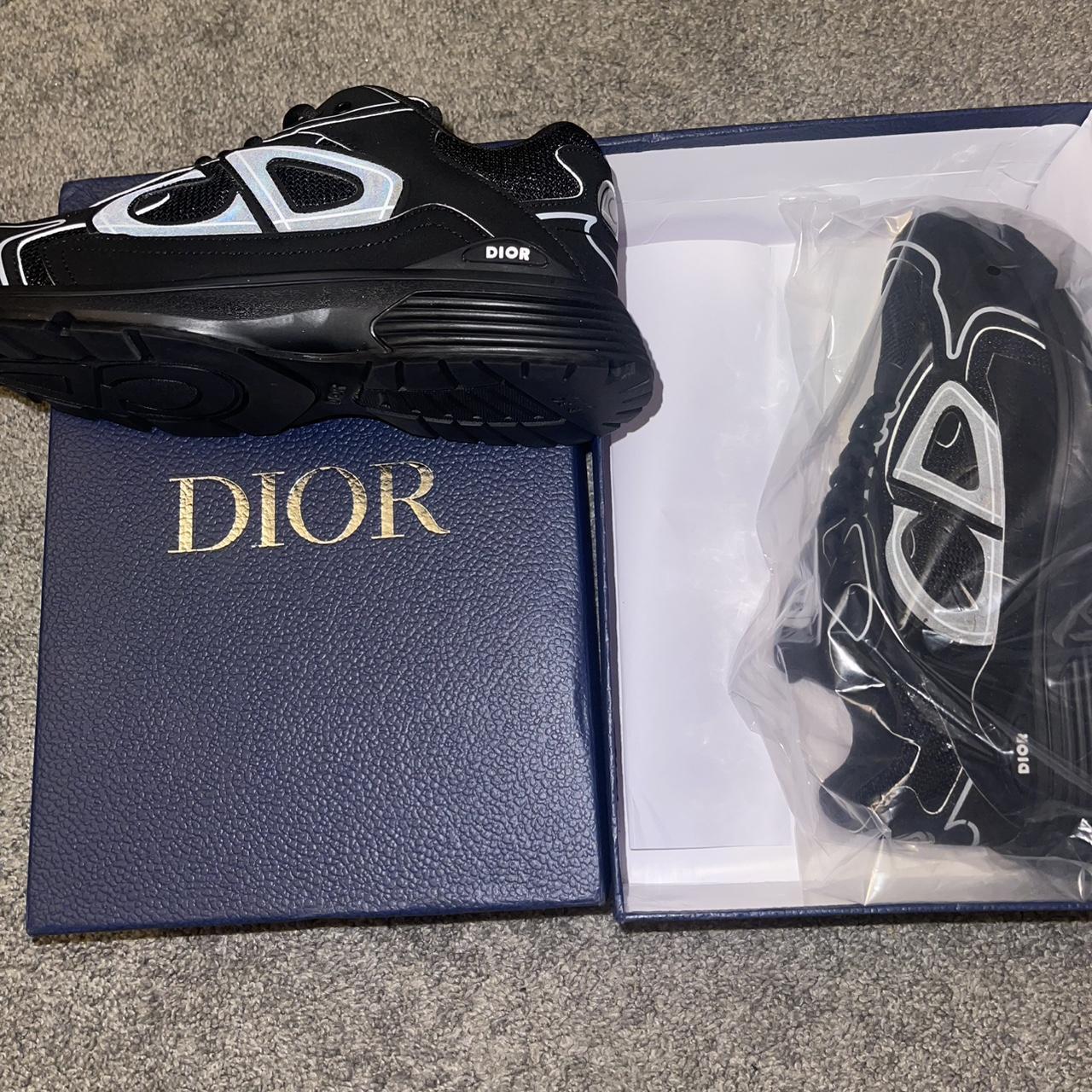 Black Reflective Dior B30 Sneaker, Size US 10, In... | Depop