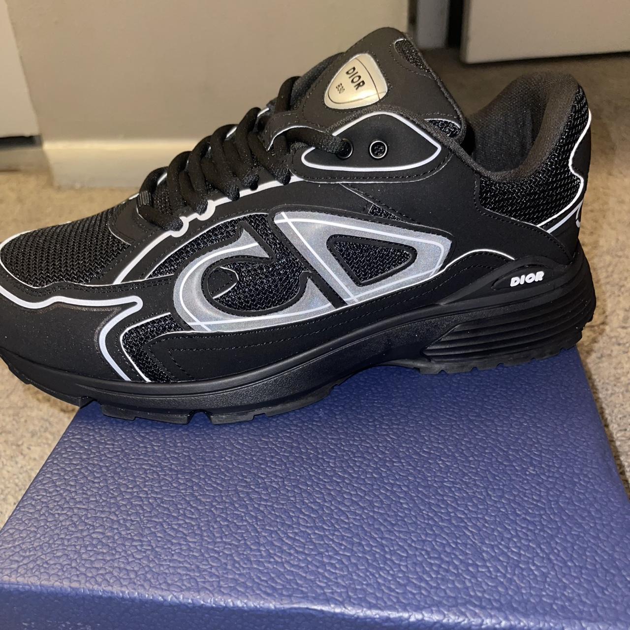 Black Reflective Dior B30 Sneaker, Size US 10, In... | Depop
