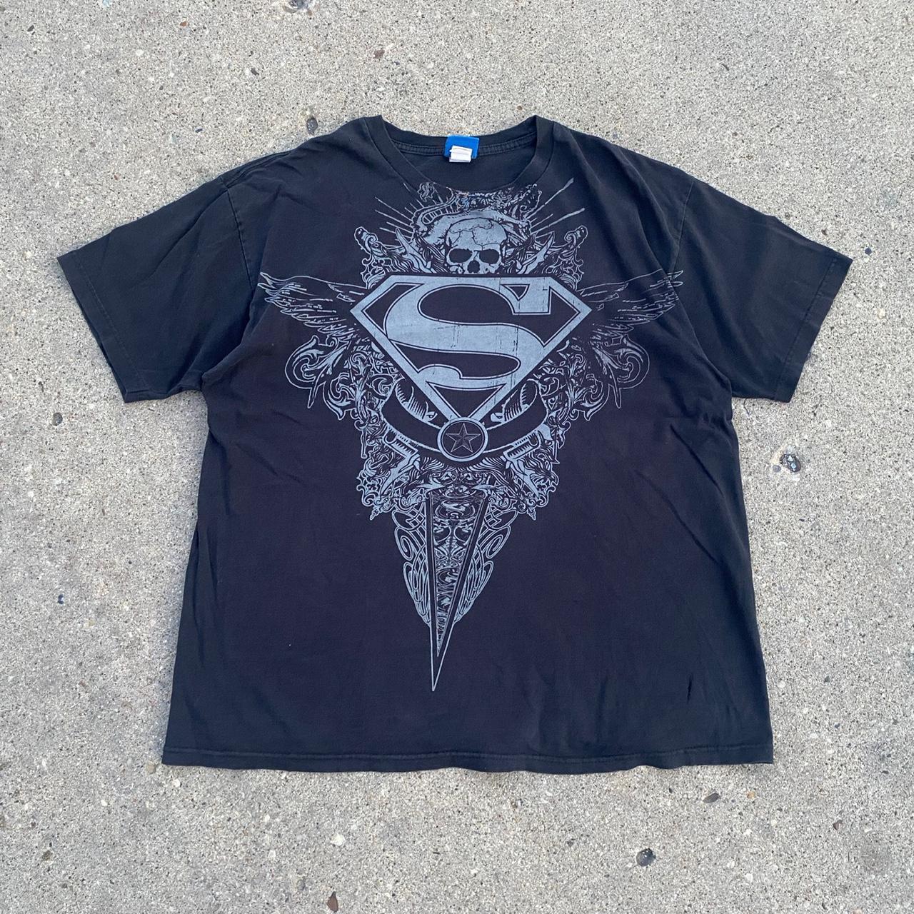 Vintage 2000s y2k Superman Graphic Tee - Sized XL -... | Depop