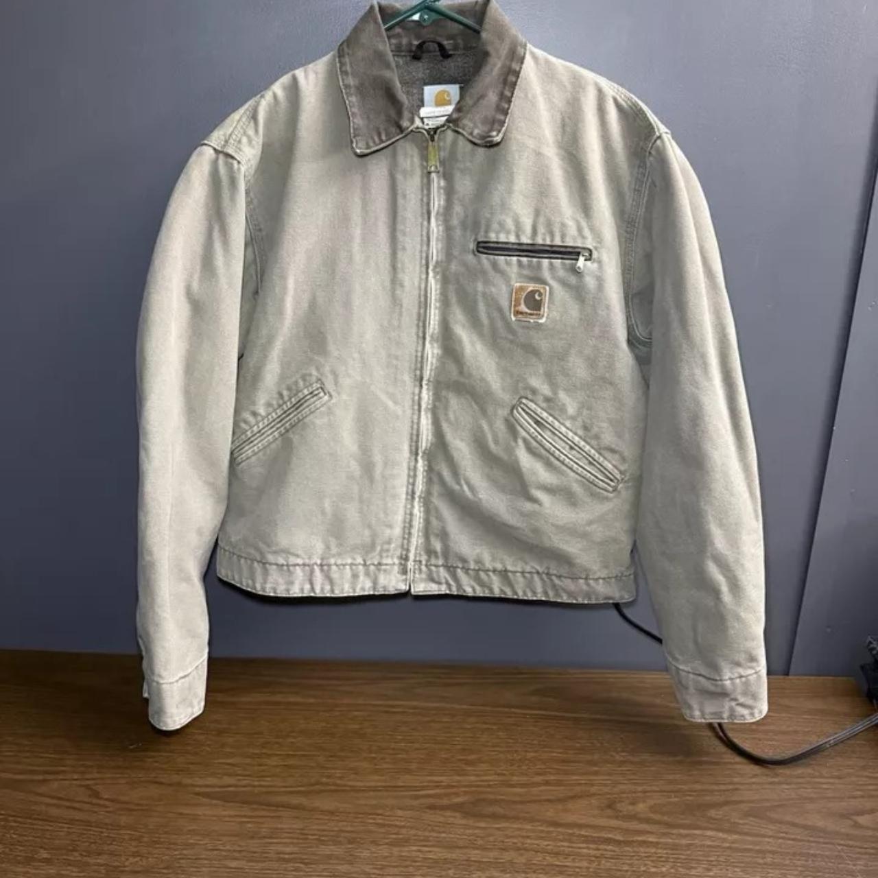 Vintage Rare Carhartt Detroit Jacket J97 DES Blanket... - Depop