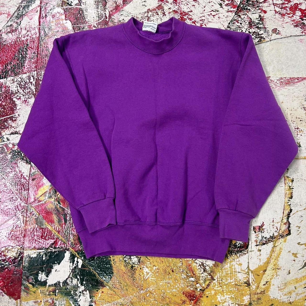 vintage purple crew neck size M - Depop