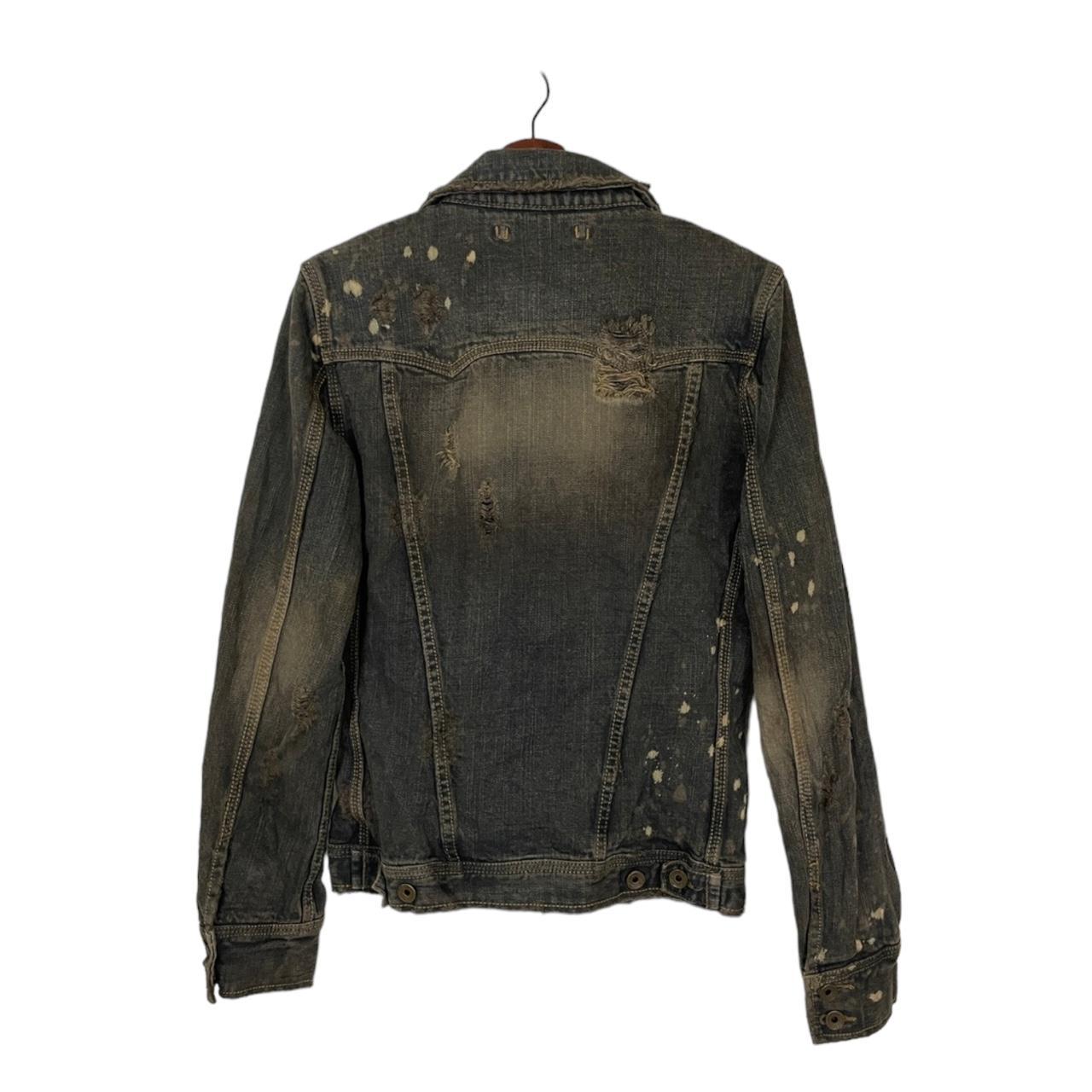 Vintage goa distressed denim jacket Sz s #boro - Depop