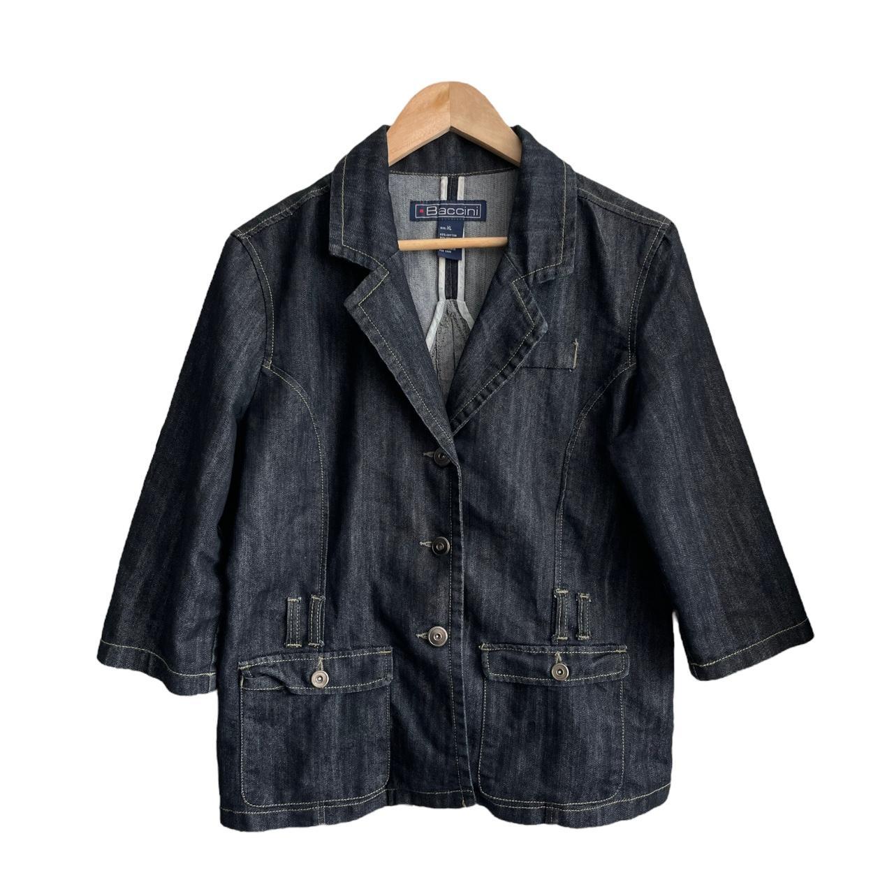 Denim oversized jacket Sz xl - Depop