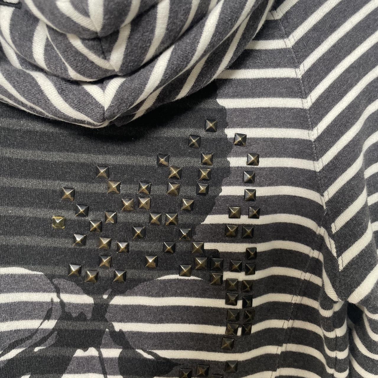 Heaven & earth double zip cowl neck stripe jacket w... - Depop