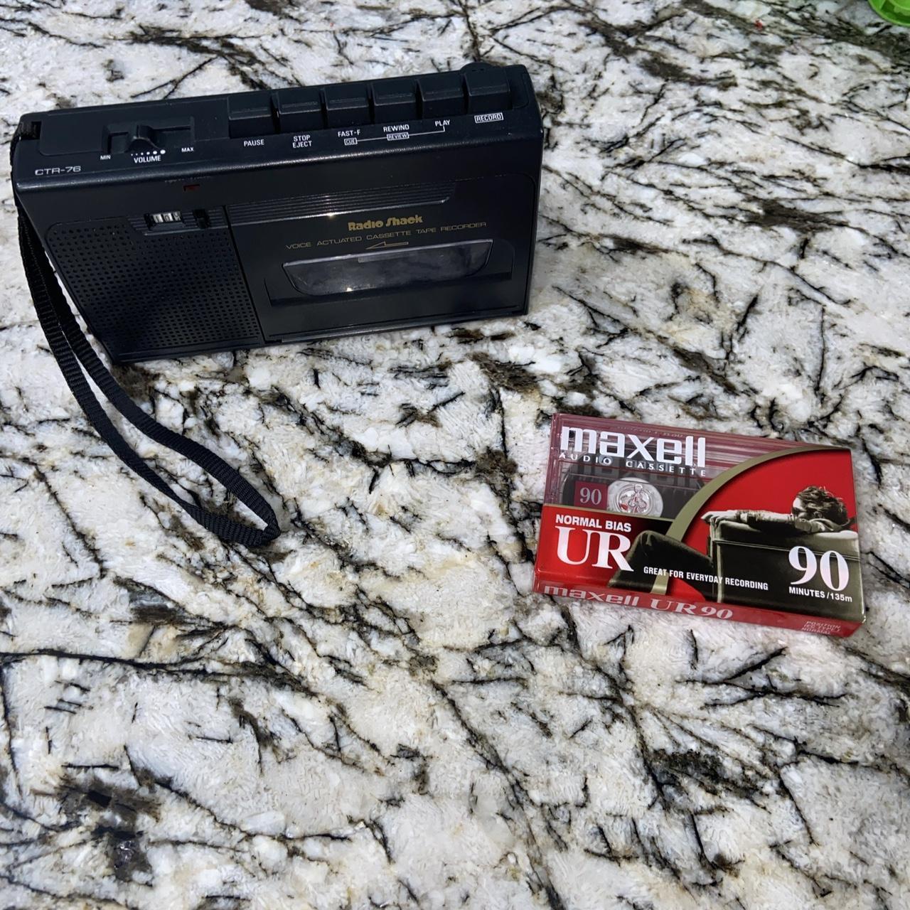 Vtg 80s Radio Shack Cassette Recorder with Maxwell... | Depop