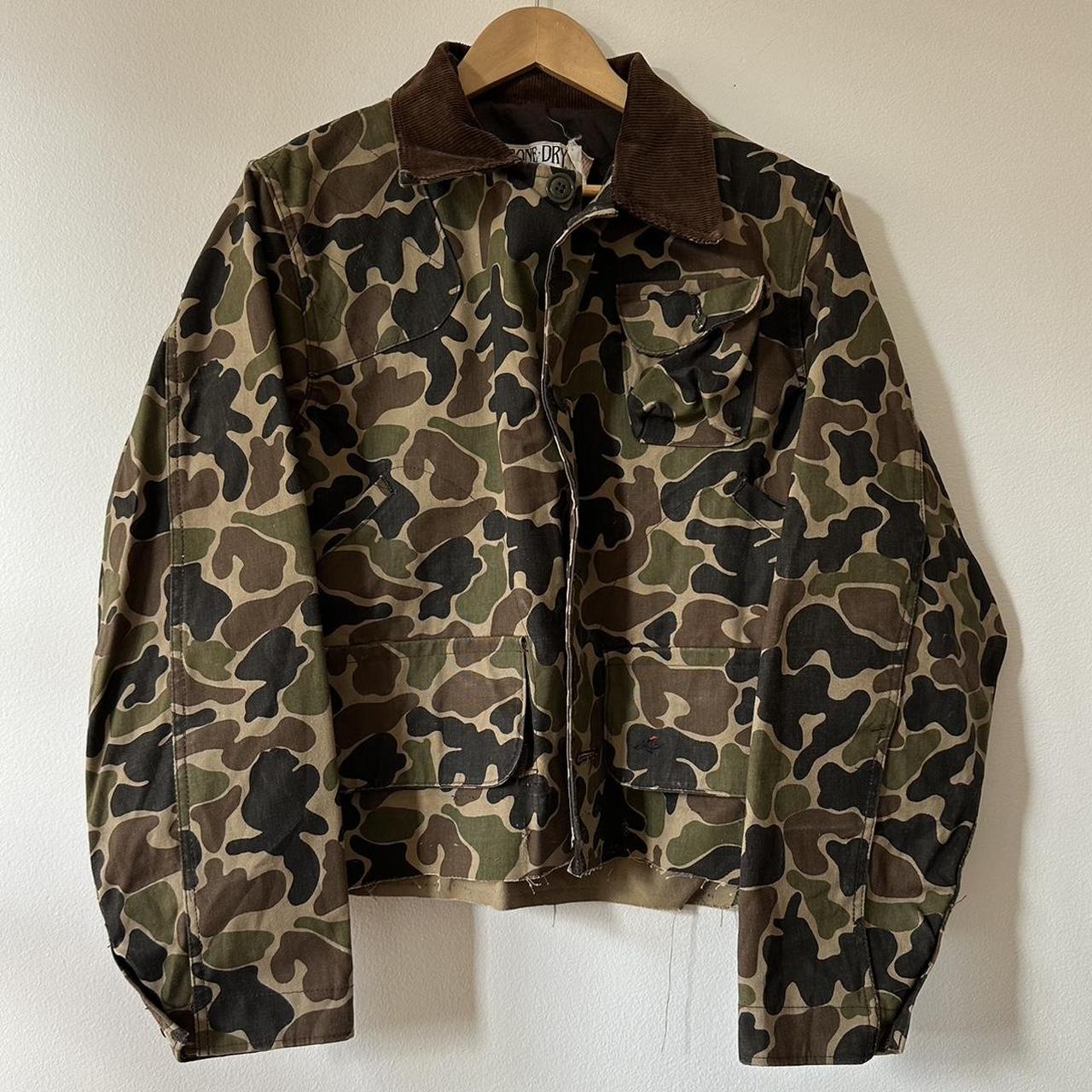 Cropped Camo Jacket. Size 40. Fits like a M/L.... - Depop