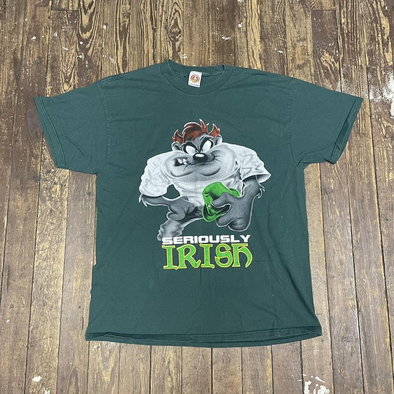 Vintage taz looney tunes ireland irish t shirt,... - Depop