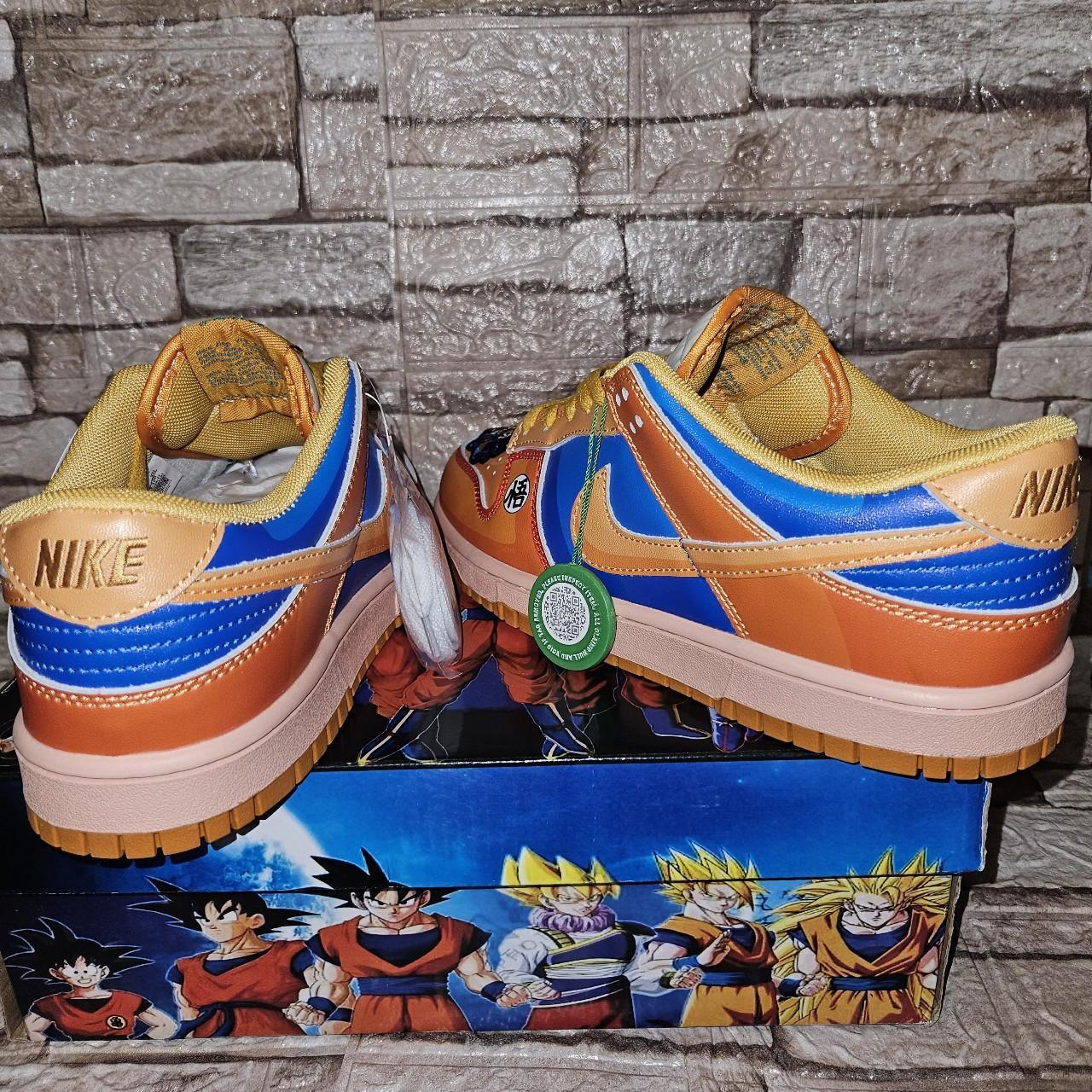 Custom Nike Dunk Dragon ball Z Goku Size 8 Custom... - Depop