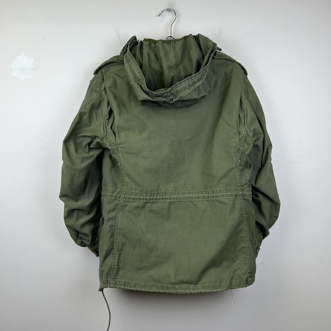 1970s US Army green military jacket with pockets,... | Depop
