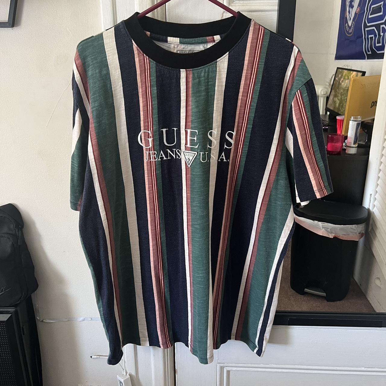 Guess Multi-Color Shirt Large - Depop