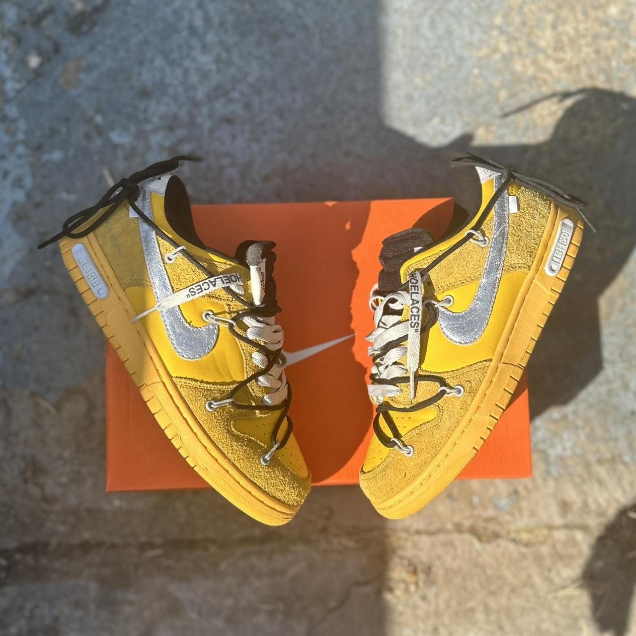 Nike x Offwhite Low Dunks Yellow & Black🔥 Great... - Depop