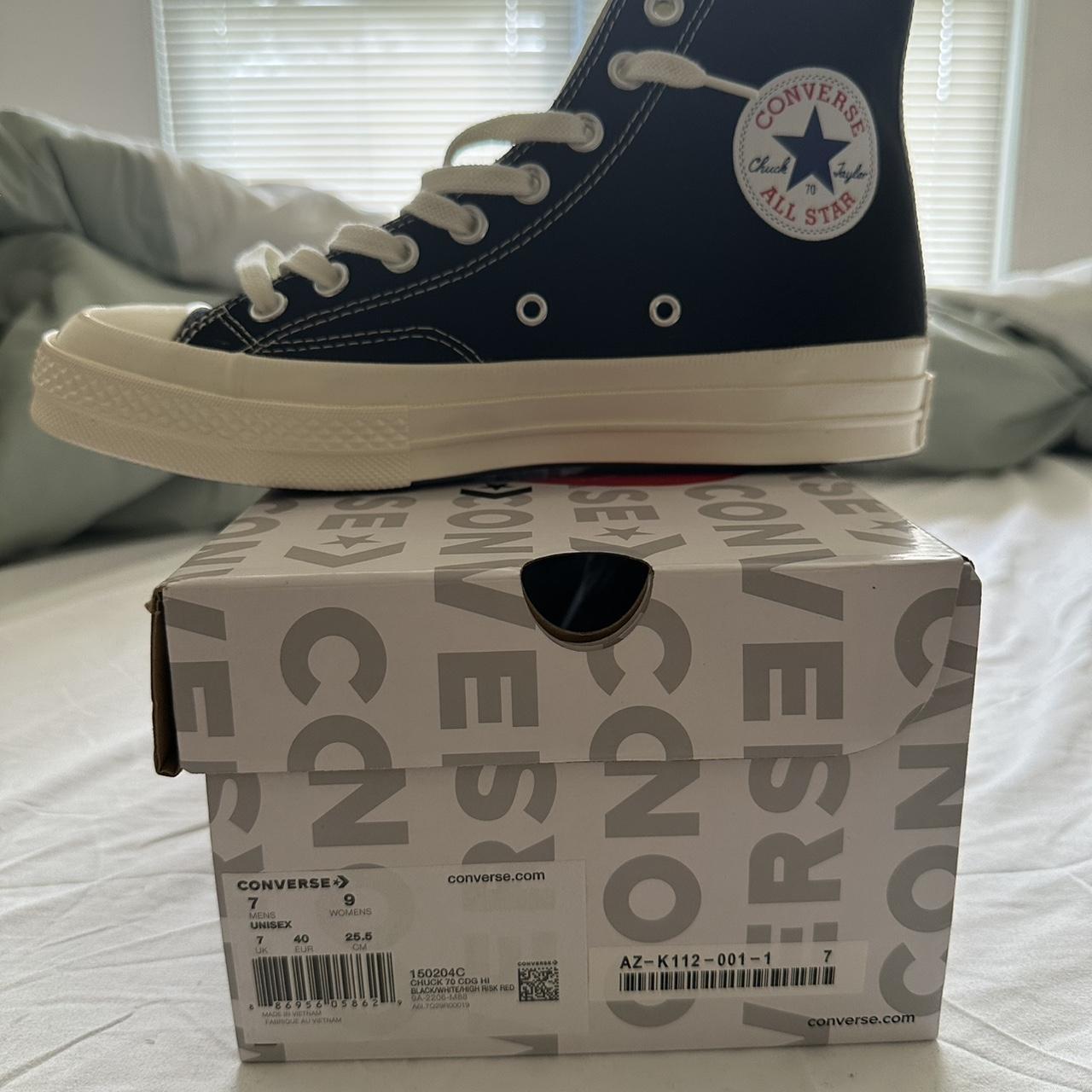 Brand New CDG High Converse Mens Size 7 - Depop