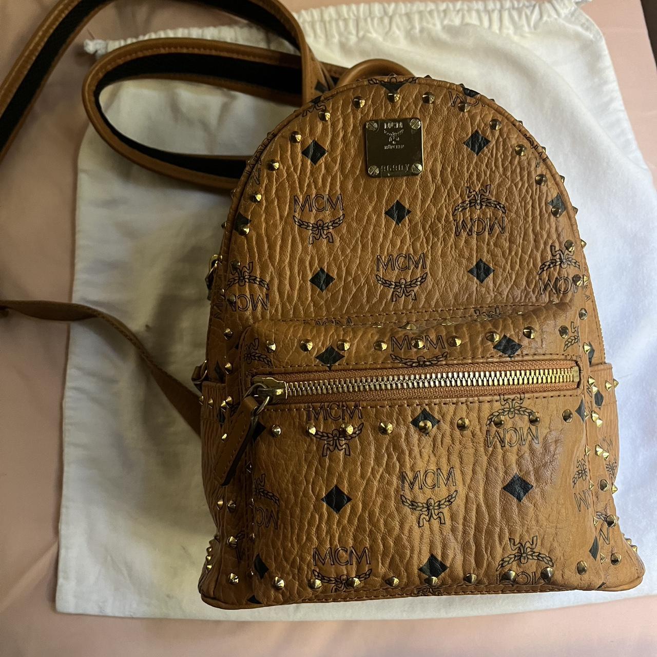 Mini MCM studded backpack -Very Good condition,... | Depop