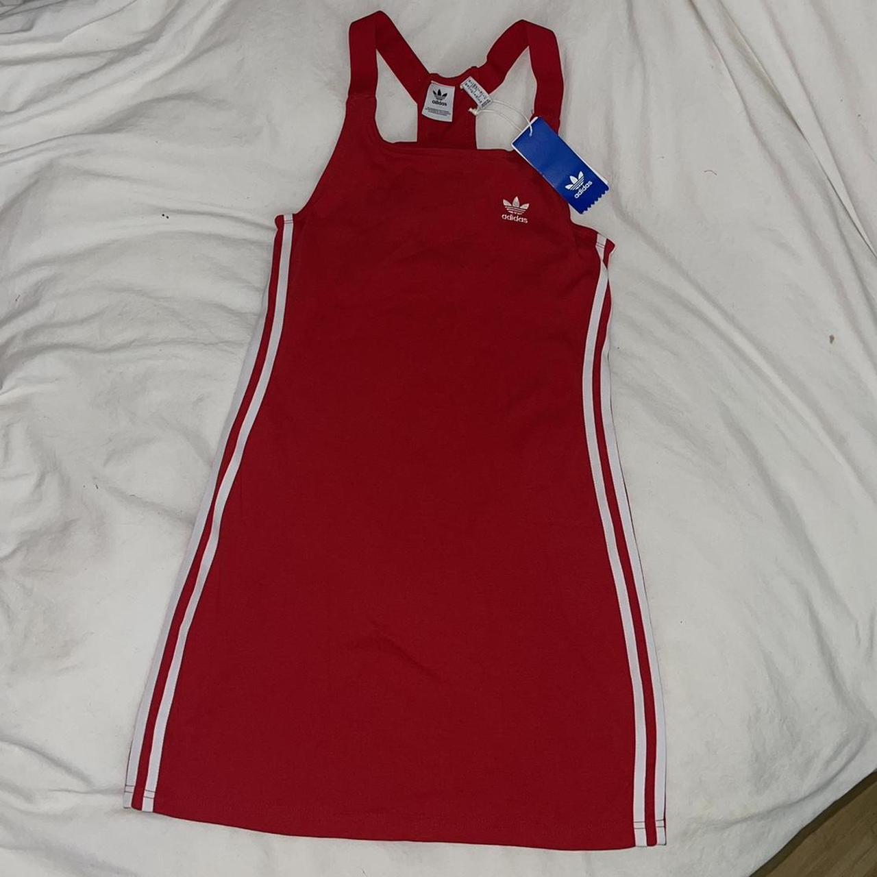 NWT cherry red adidas mini dress!! With a built in... - Depop