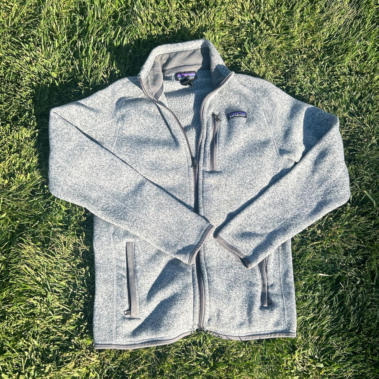 Small Grey Patagonia fleece jacket #fleecejacket... - Depop