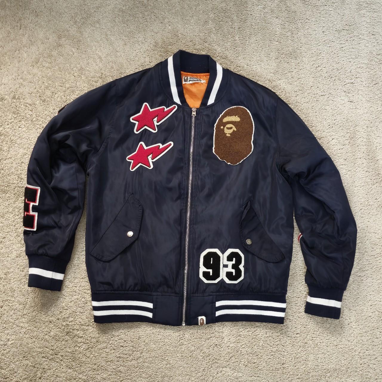 Bape Varsity Jacket size L fits true to size or a... - Depop