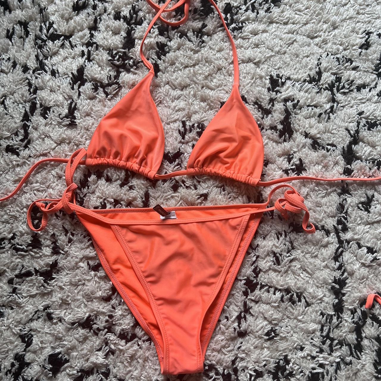 PLT orange bikini Size 8 (bikini top and bottom)... - Depop