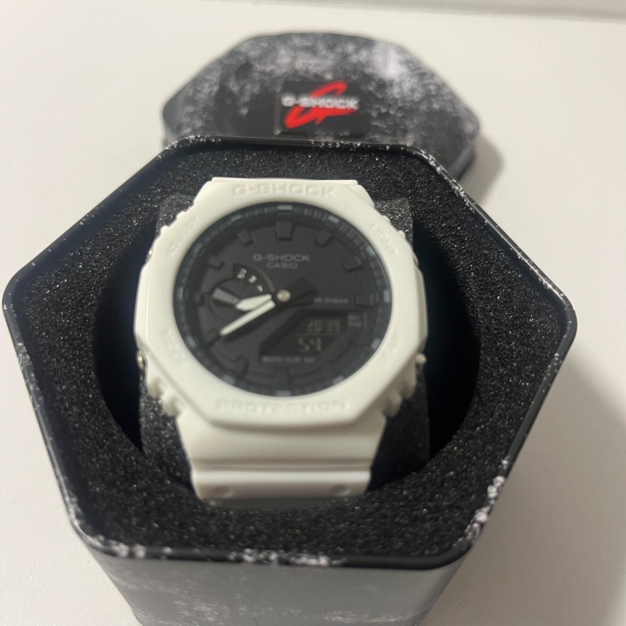 Casio G-Shock Men's CasiOak Analogue Digital White... - Depop