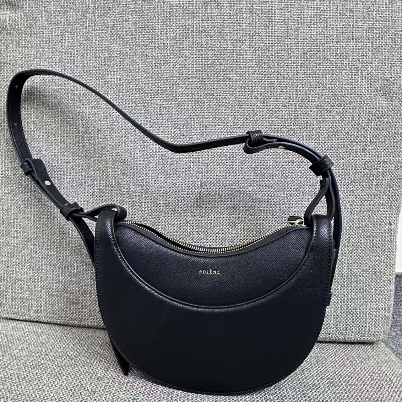 Polene black leather mini bag #leatherbag - Depop