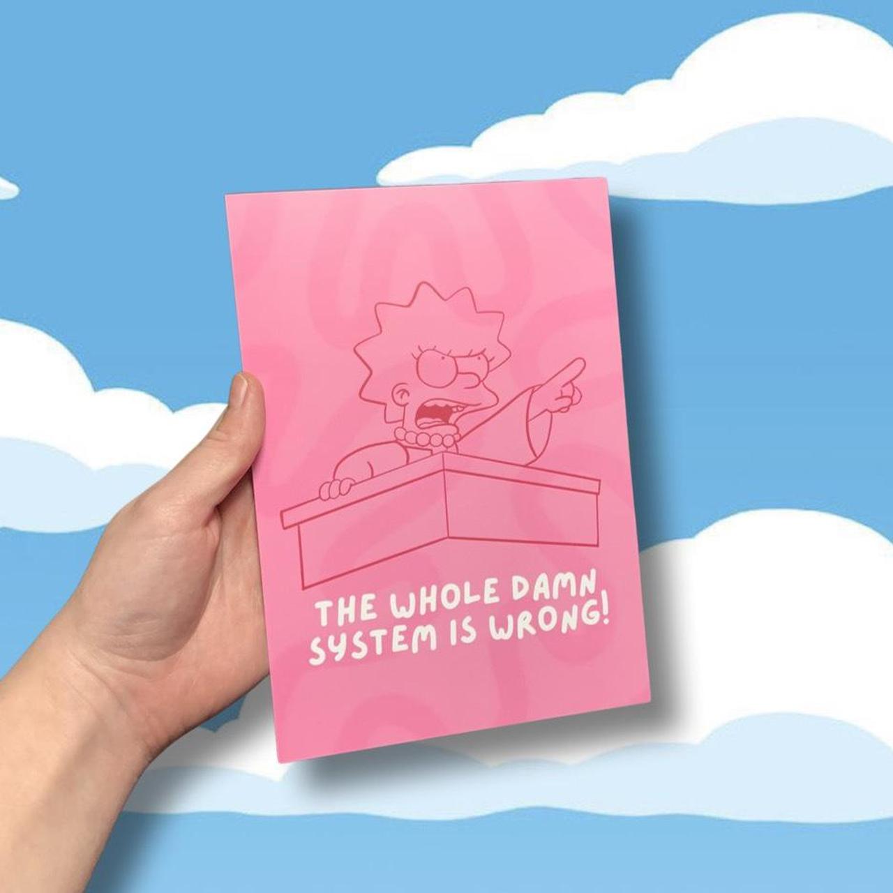 Lisa simpson quote print A5 print on card Hand... - Depop
