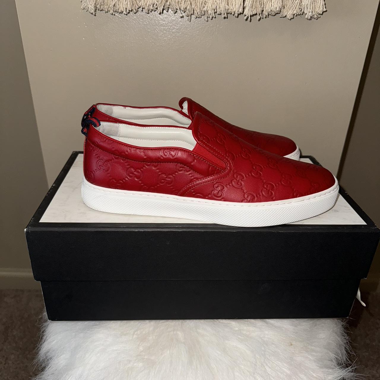 Red Men Gucci Shoes. Used but excellent condition.... - Depop