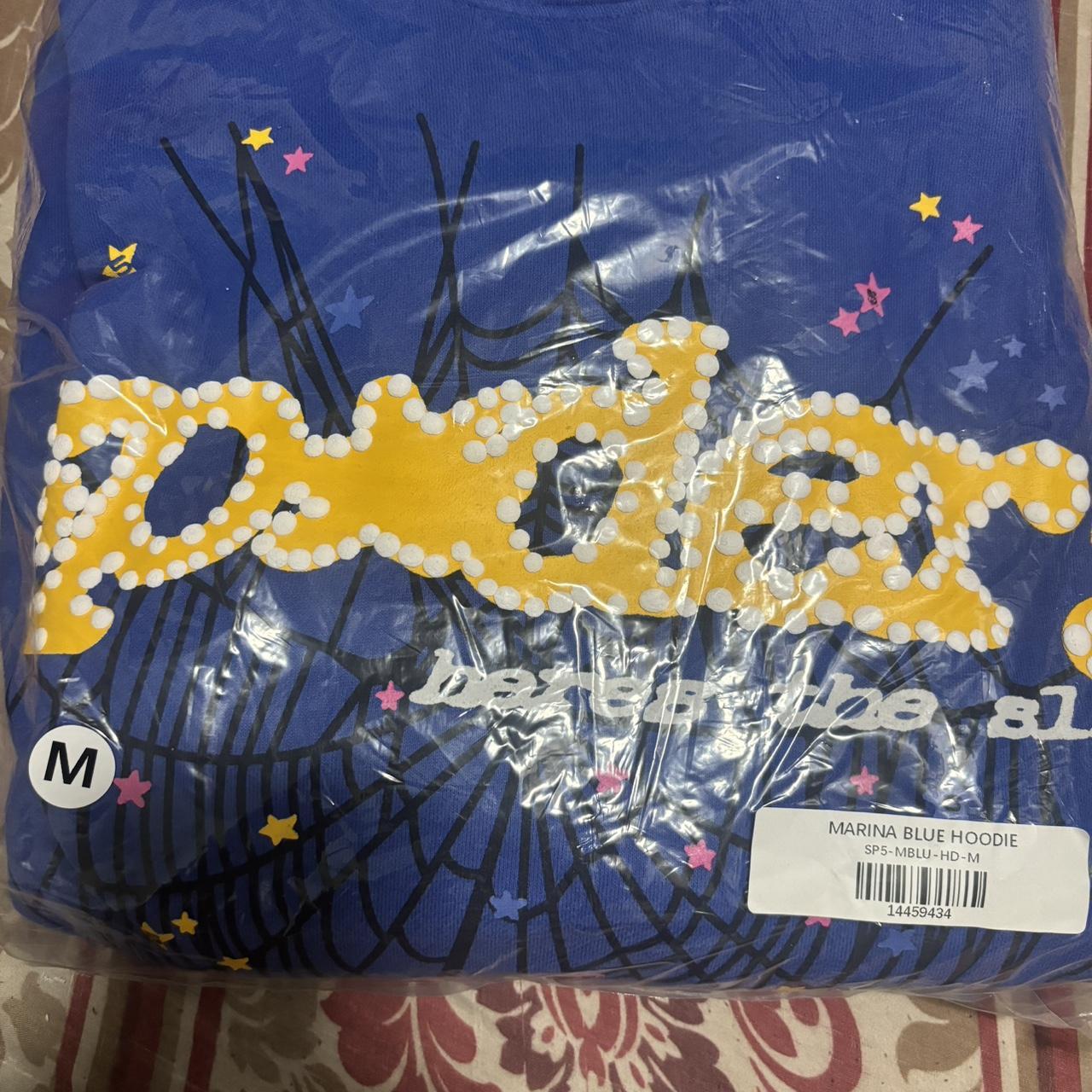 Spider hoodie blue Medium lmk if you have any questions - Depop