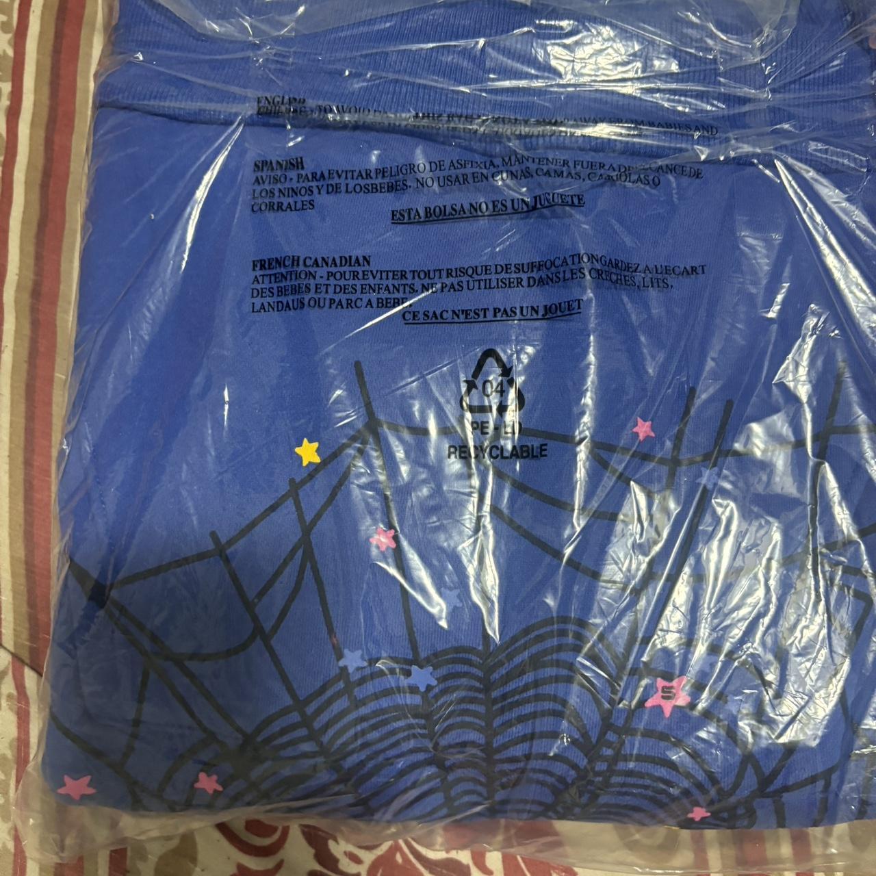 Spider hoodie blue Medium lmk if you have any questions - Depop