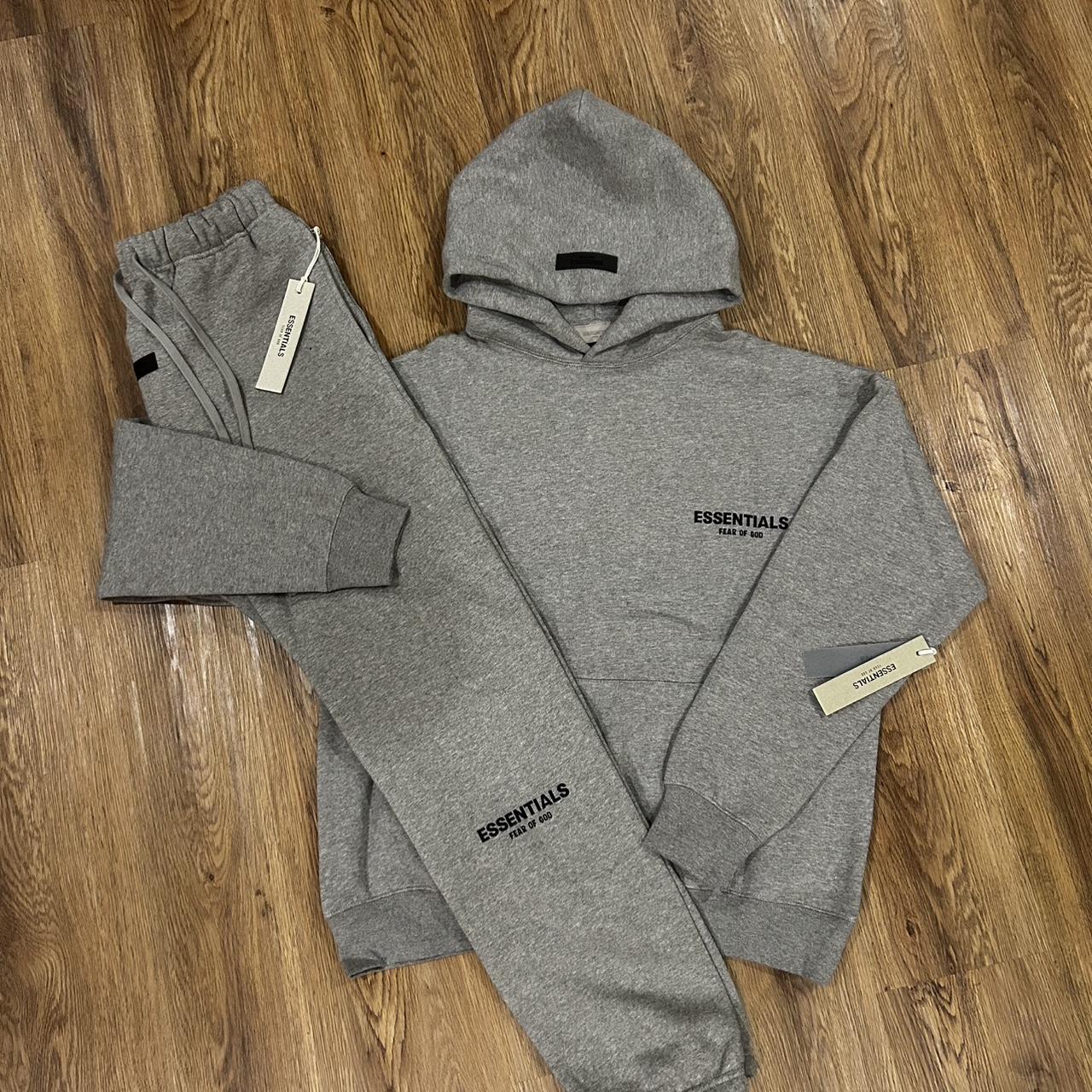 Grey essentials hoodie full set!! 2023 Full... - Depop