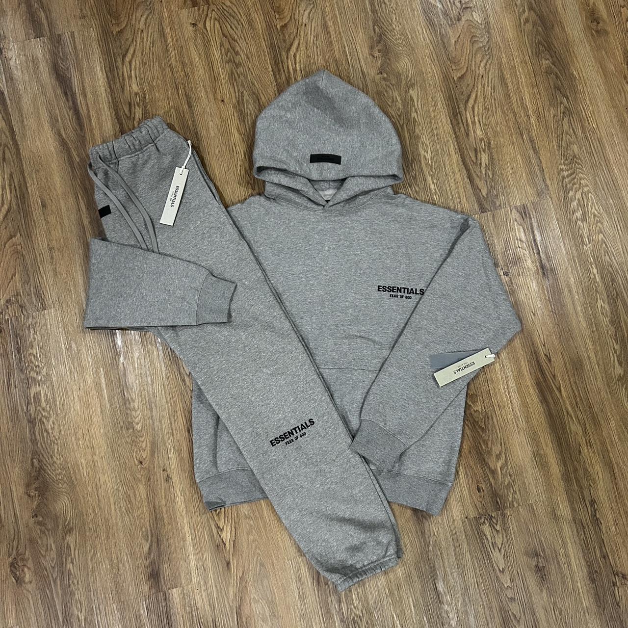 Grey essentials hoodie full set!! 2023 Full... - Depop