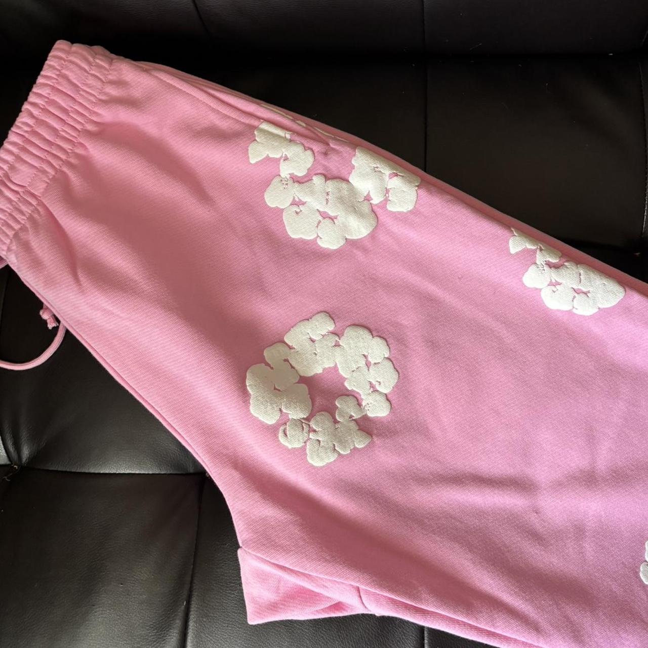 pink denim tears sweatpants brand new with og... - Depop