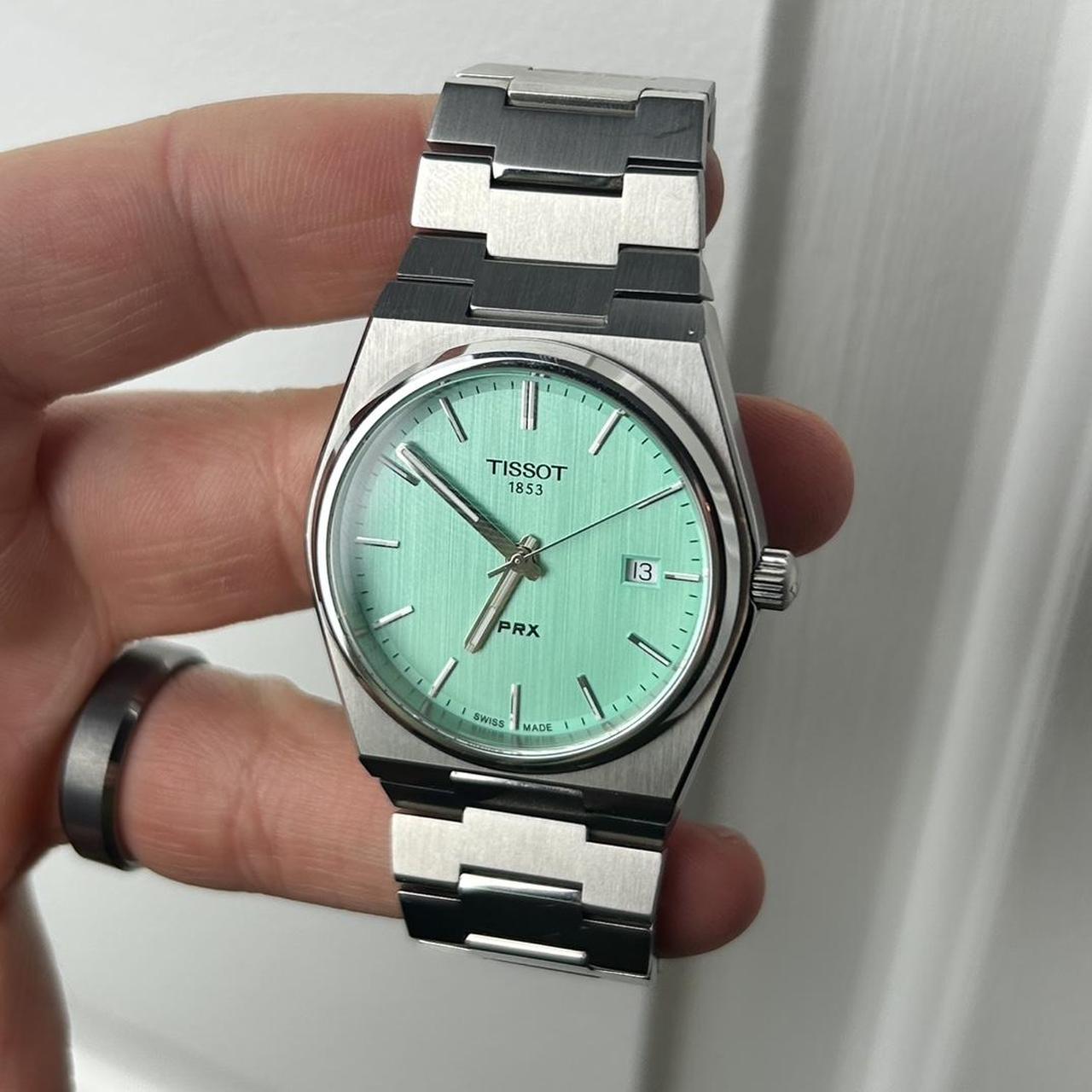Tissot PRX watch with mint dial and stainless steel... | Depop