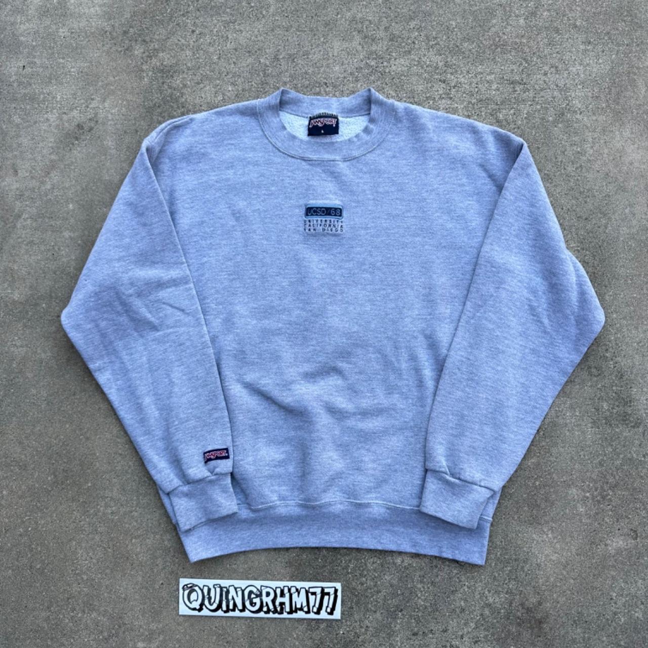 Vintage Jansport UCSD '68 crewneck in grey In... | Depop