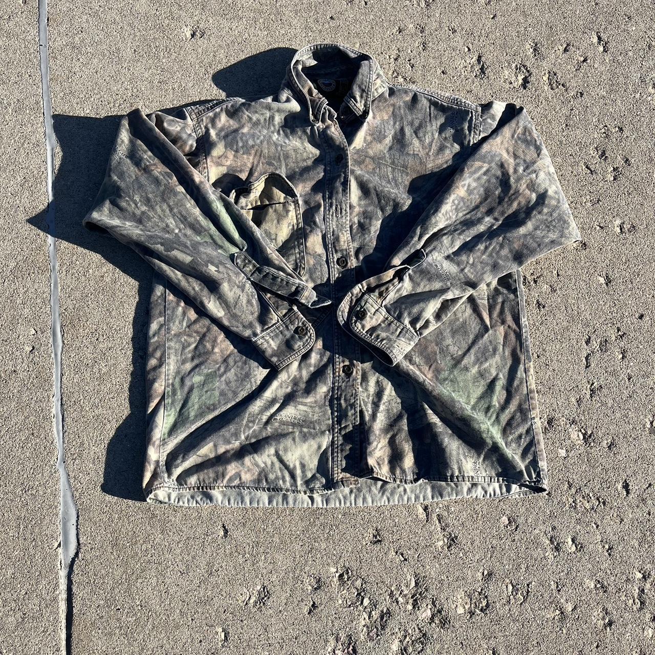 Very nice fade camo button up fits like a medium - Depop
