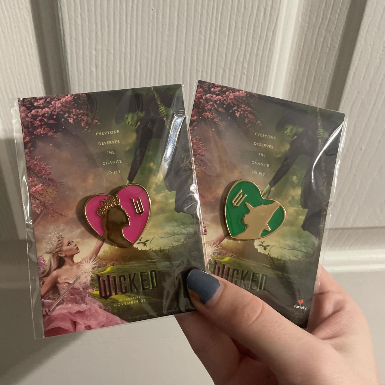 Wicked heart enamel pin set - 2 pins, 1.5 inches... - Depop