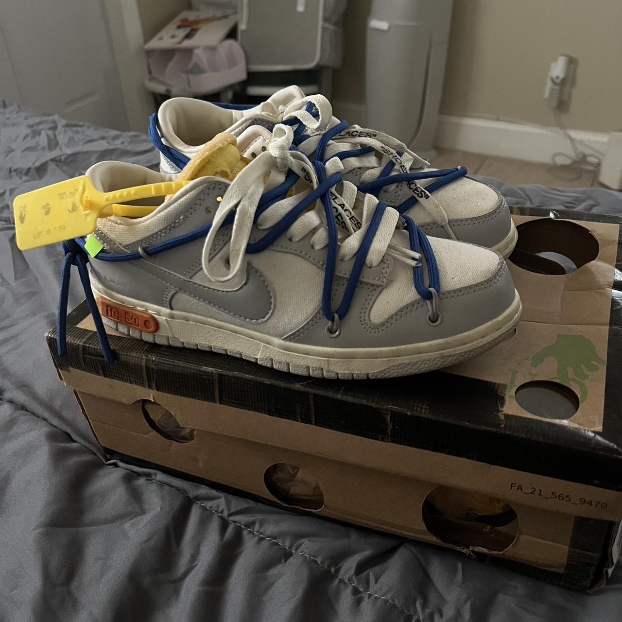 Nike Dunk Low Off-White Lot 10 Size 6.5 Used but... - Depop
