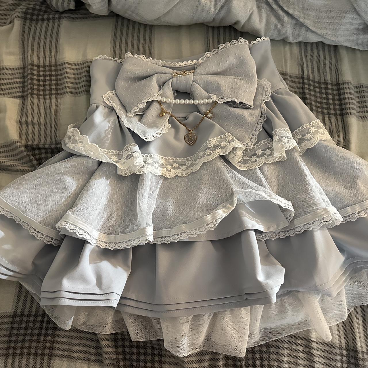 Liz Lisa Big Ribbon Tiered skirt in blue In great... | Depop