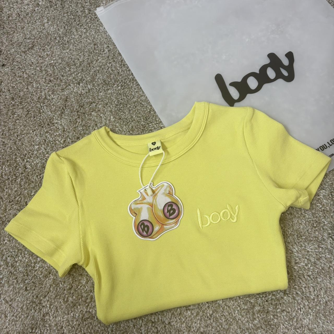 Body by Raven ribbed shirt & skirt color : banana... - Depop