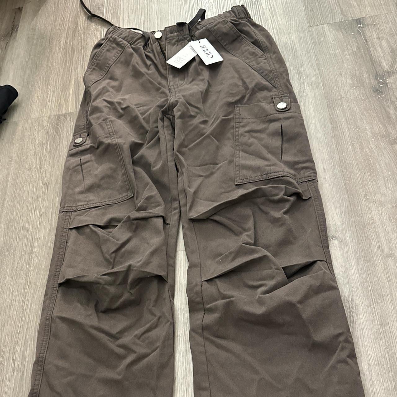 New Brown Cider cargo pants with adjustable waist... - Depop