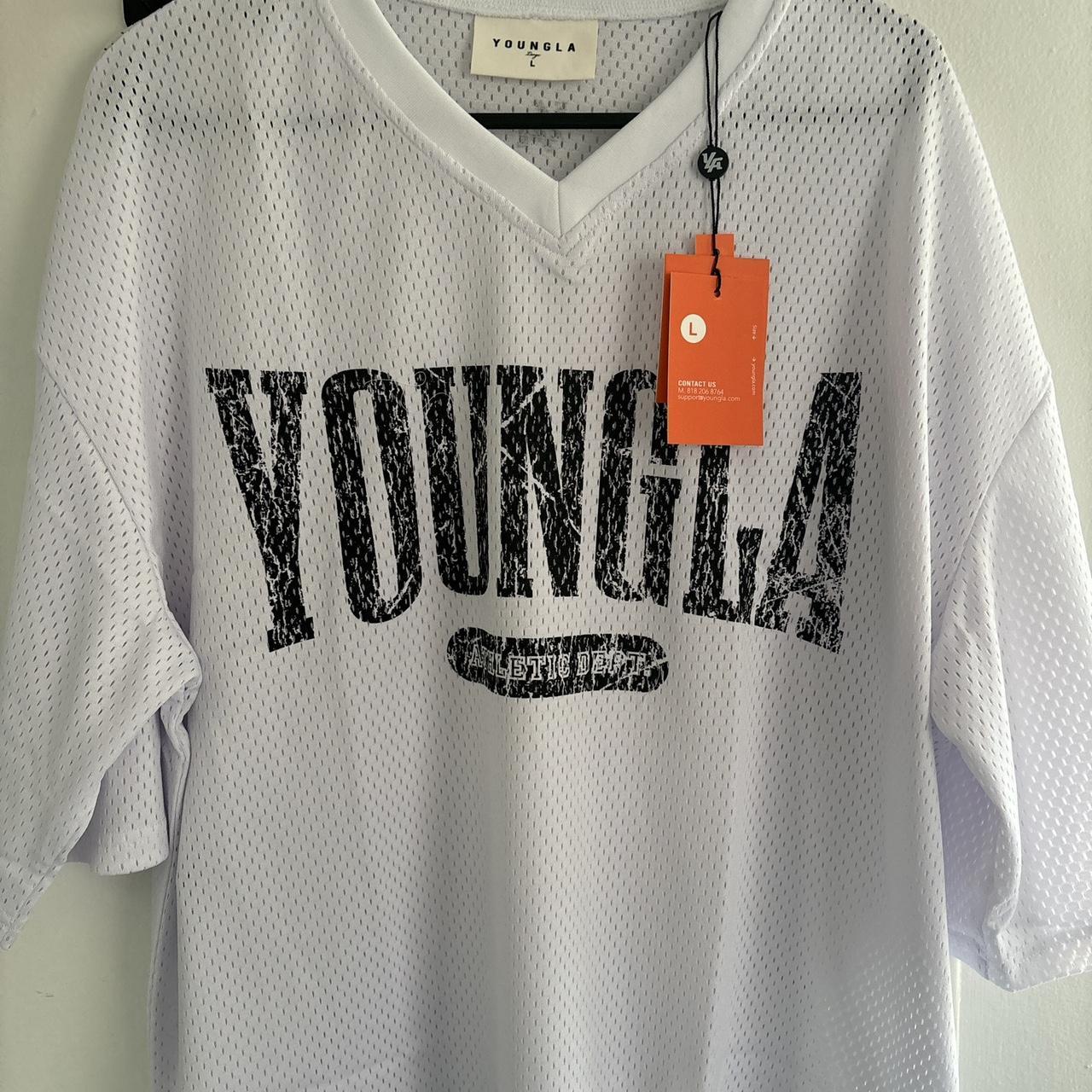 YOUNGLA - 4187 - L/XL - VARSITY FOOTBALL CROPPED... - Depop
