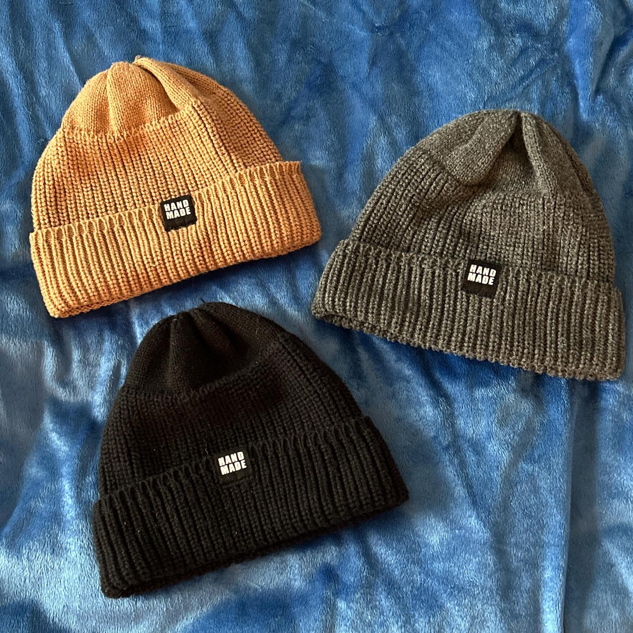 3 winter/fall beanies for babies by Hand Made Size M... - Depop