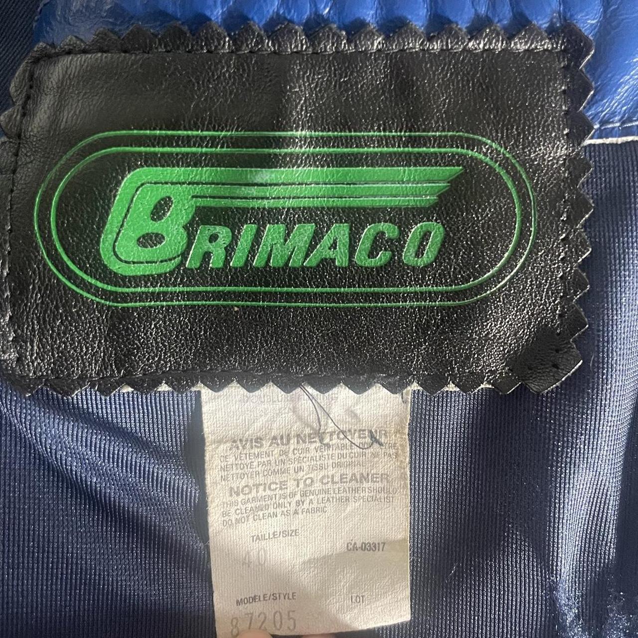 Brimaco leather motorcycle jacket in size small Very... - Depop